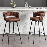 Monarch Specialties Grey Fabric Bar Height Stools with Chrome Legs