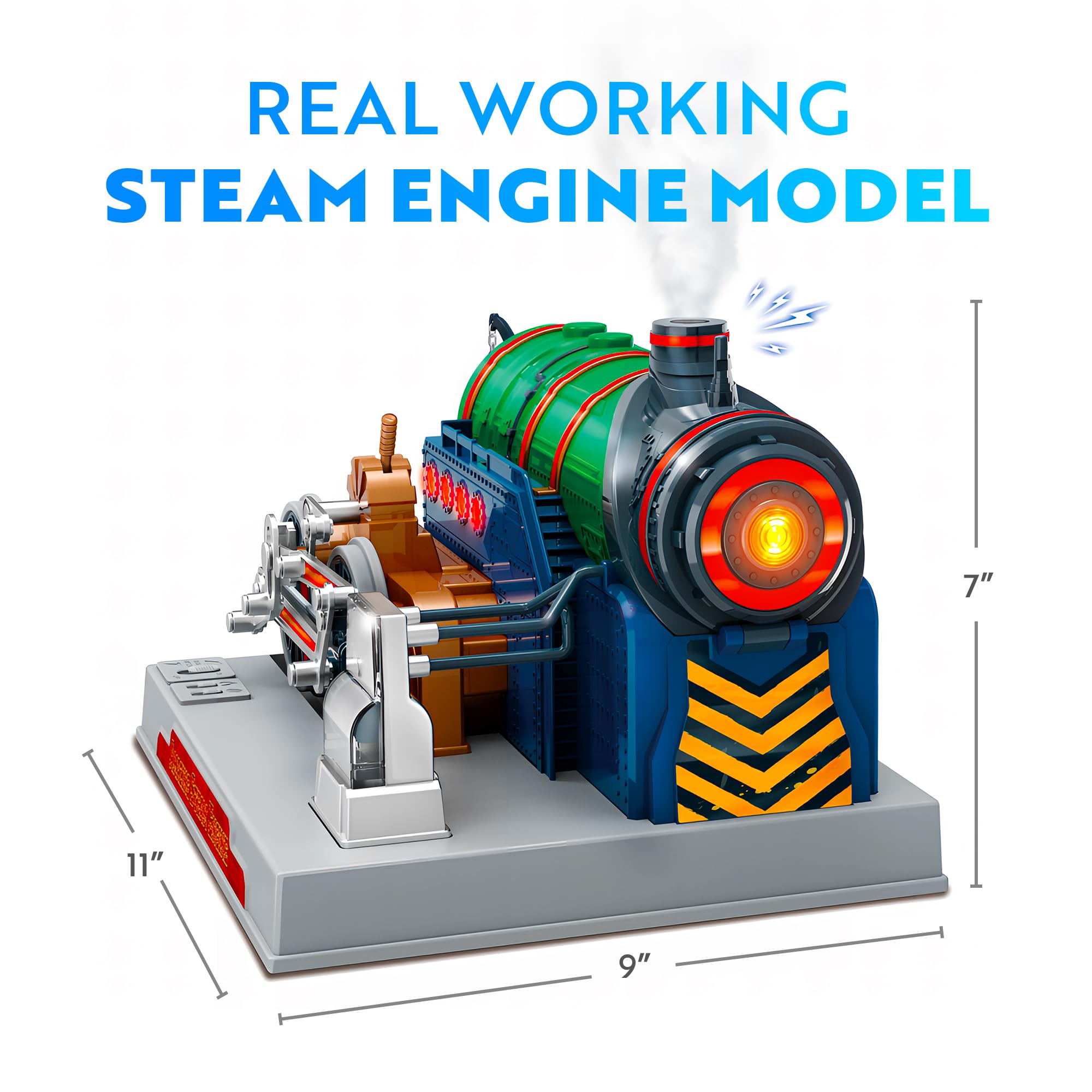 Mua Playz Train Steam Engine Model Kit to Build for Kids with Real ...