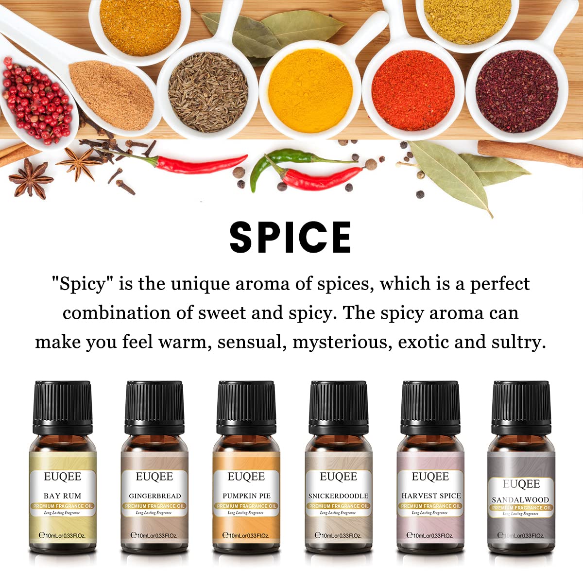 Mua 6pcs Premium Fragrance Oils Spice Gift Set, Sandalwood, Harvest ...