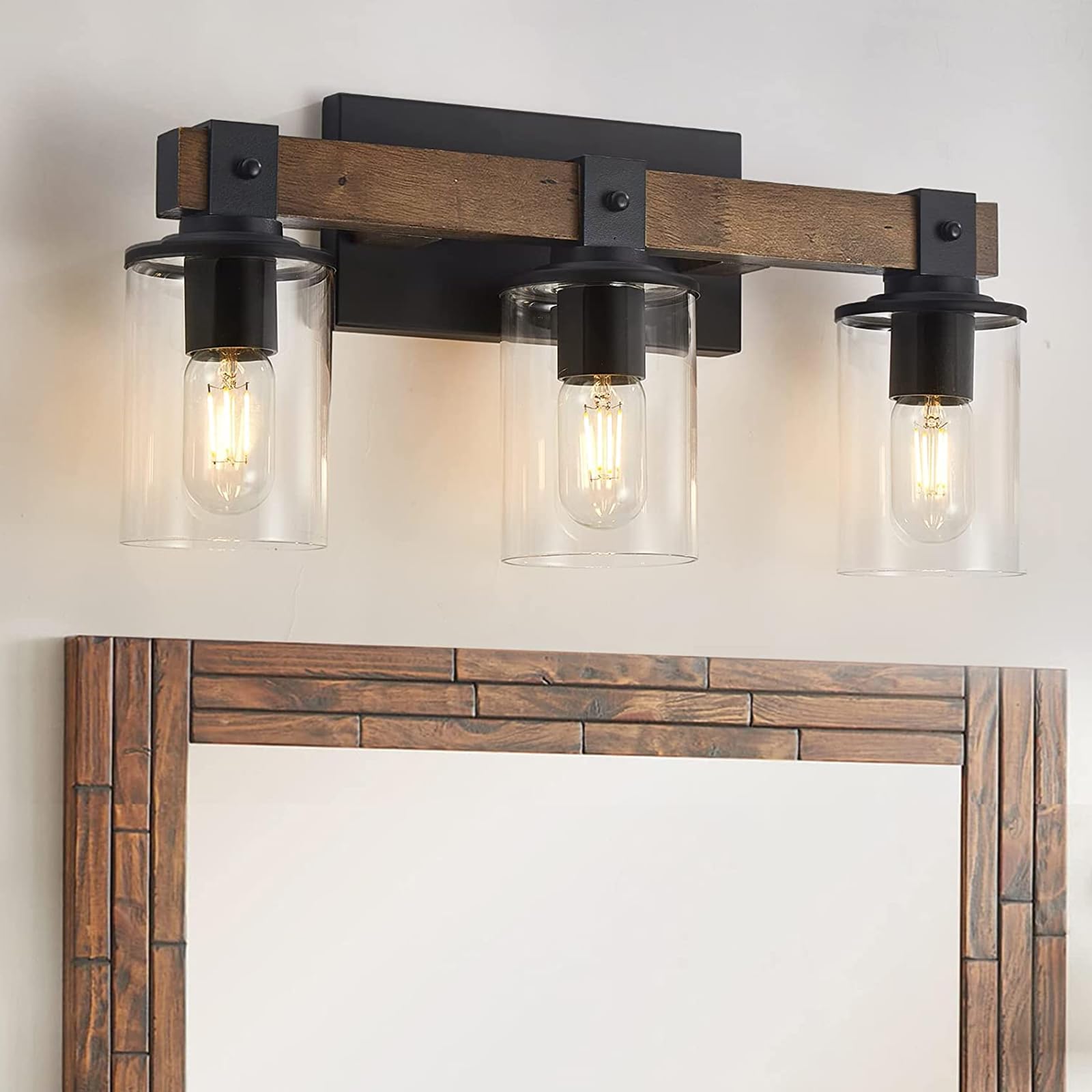 3 Light Bathroom Vanity Light Fixtures, Farmhouse Bathroom Vanity ...