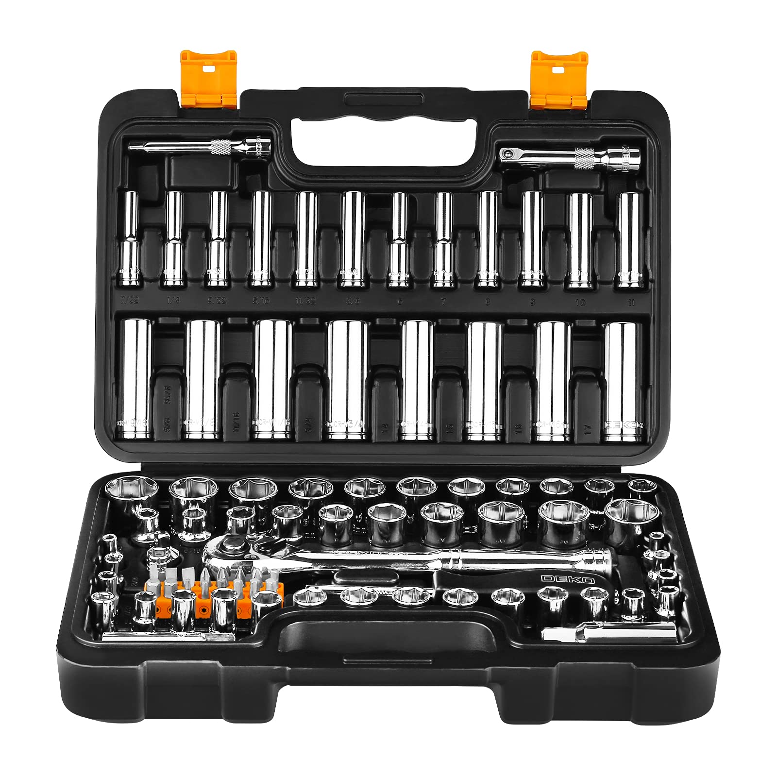 Mua Socket Set, 85-Piece 1/4" and 3/8" Drive Socket Wrench Set with ...