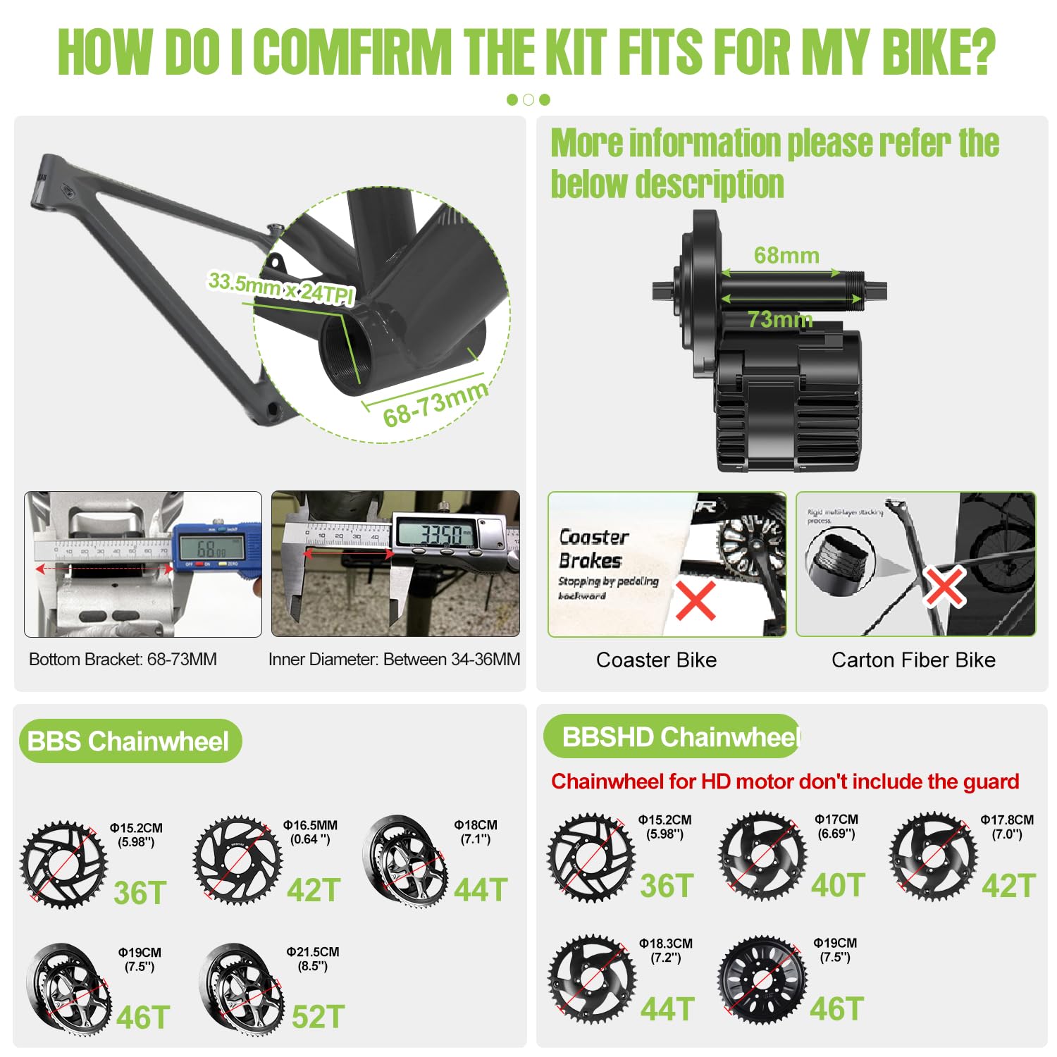 Mua BAFANG Mid Drive Kit, Ebike Conversion Kit with Battery(Optional) BBS02 BBSHD 1000W 750W ...