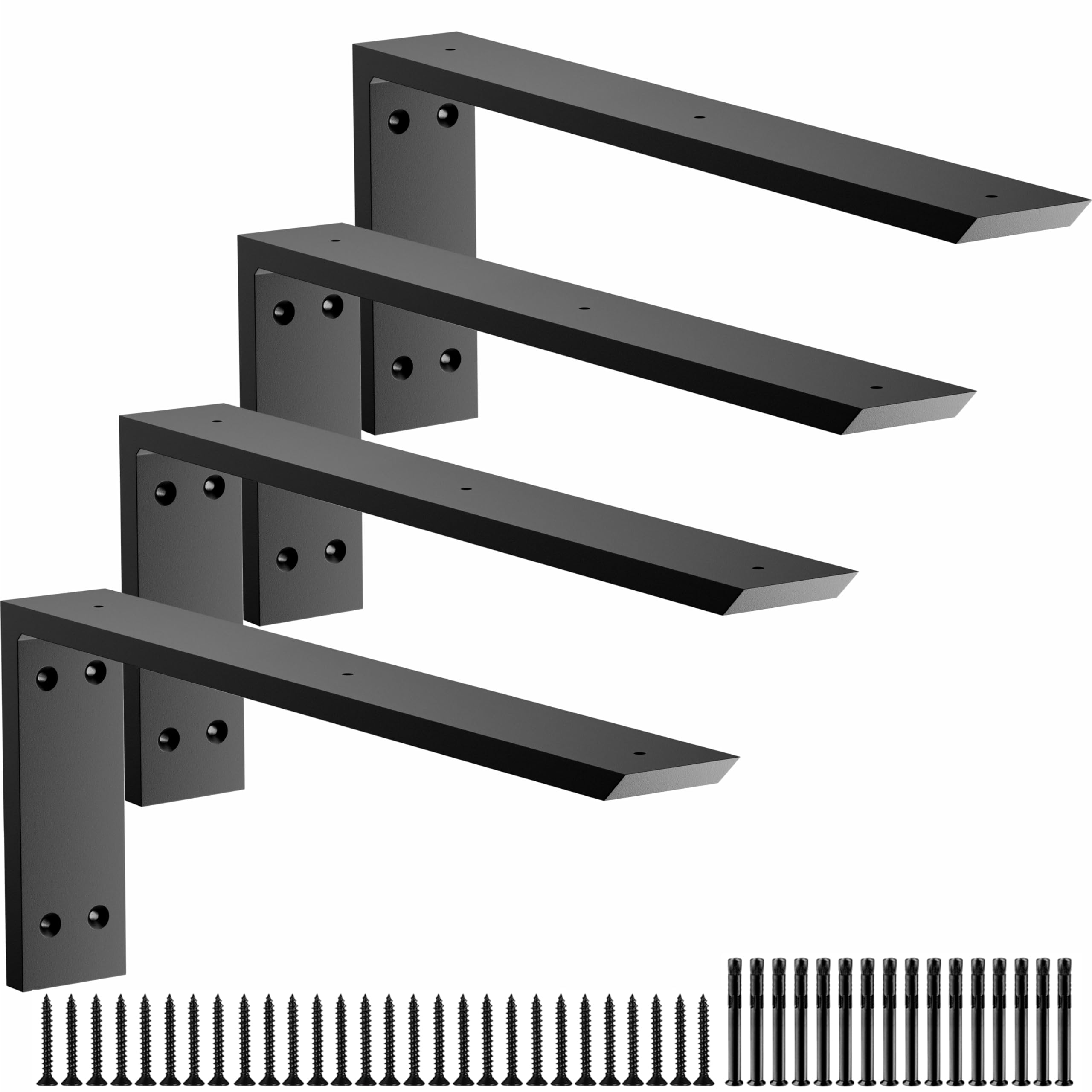 Premium Heavy Duty Countertop Brackets 20 inch 4 Pack (2/5" Thick ...