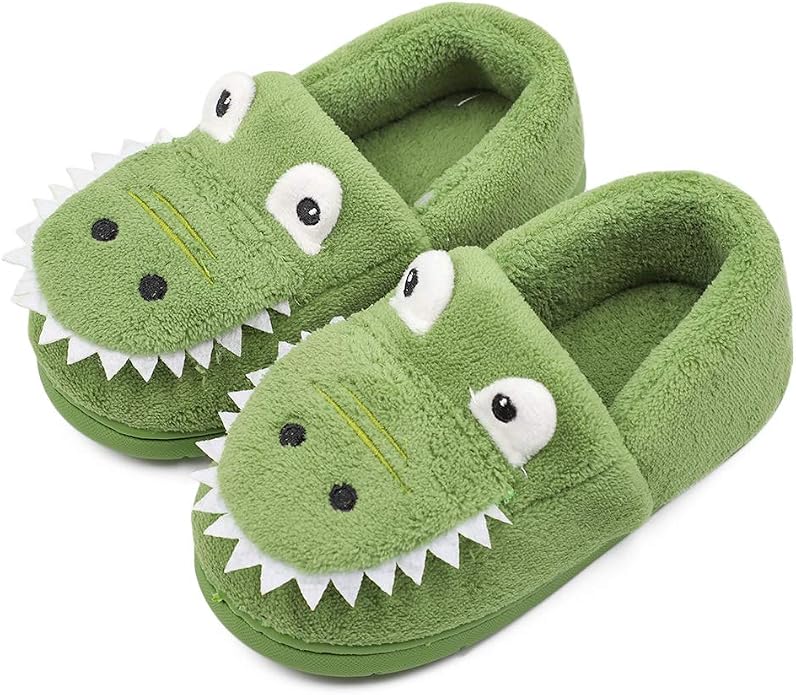 Secret Slippers Boys House Slipper Cute Dinosaur Cartoon Soft Anti Slip