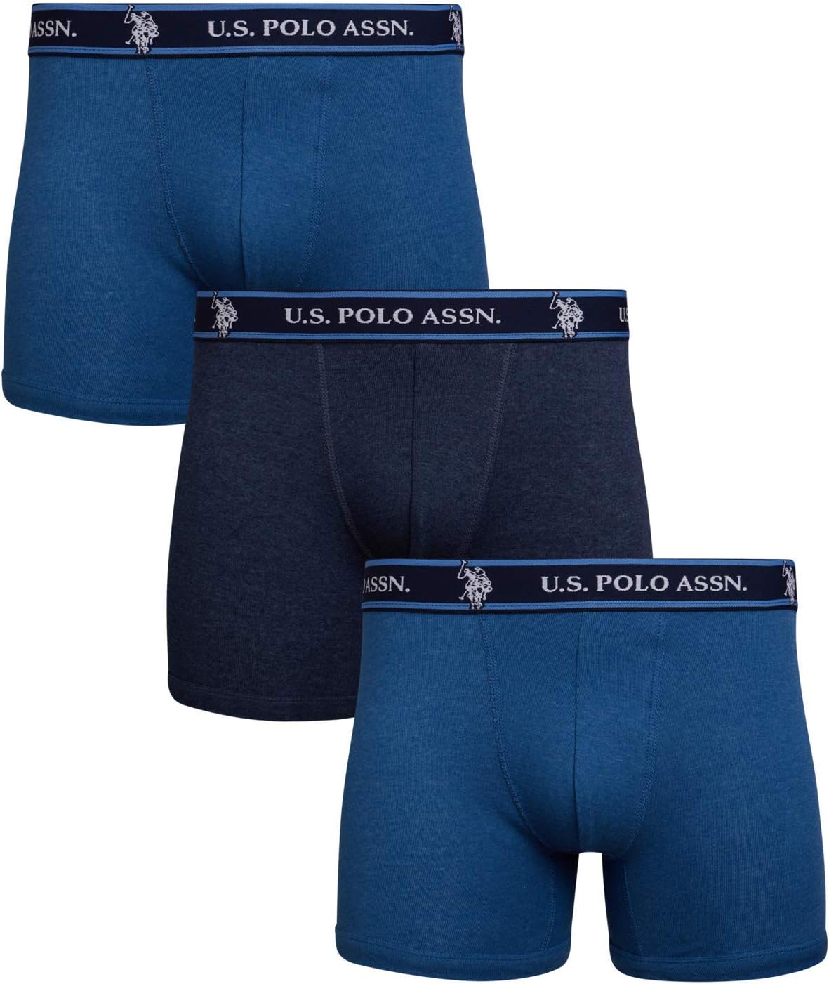 U.S. Polo Assn. Men's Cotton No Fly Boxer Briefs with Comfort Pouch (3 ...
