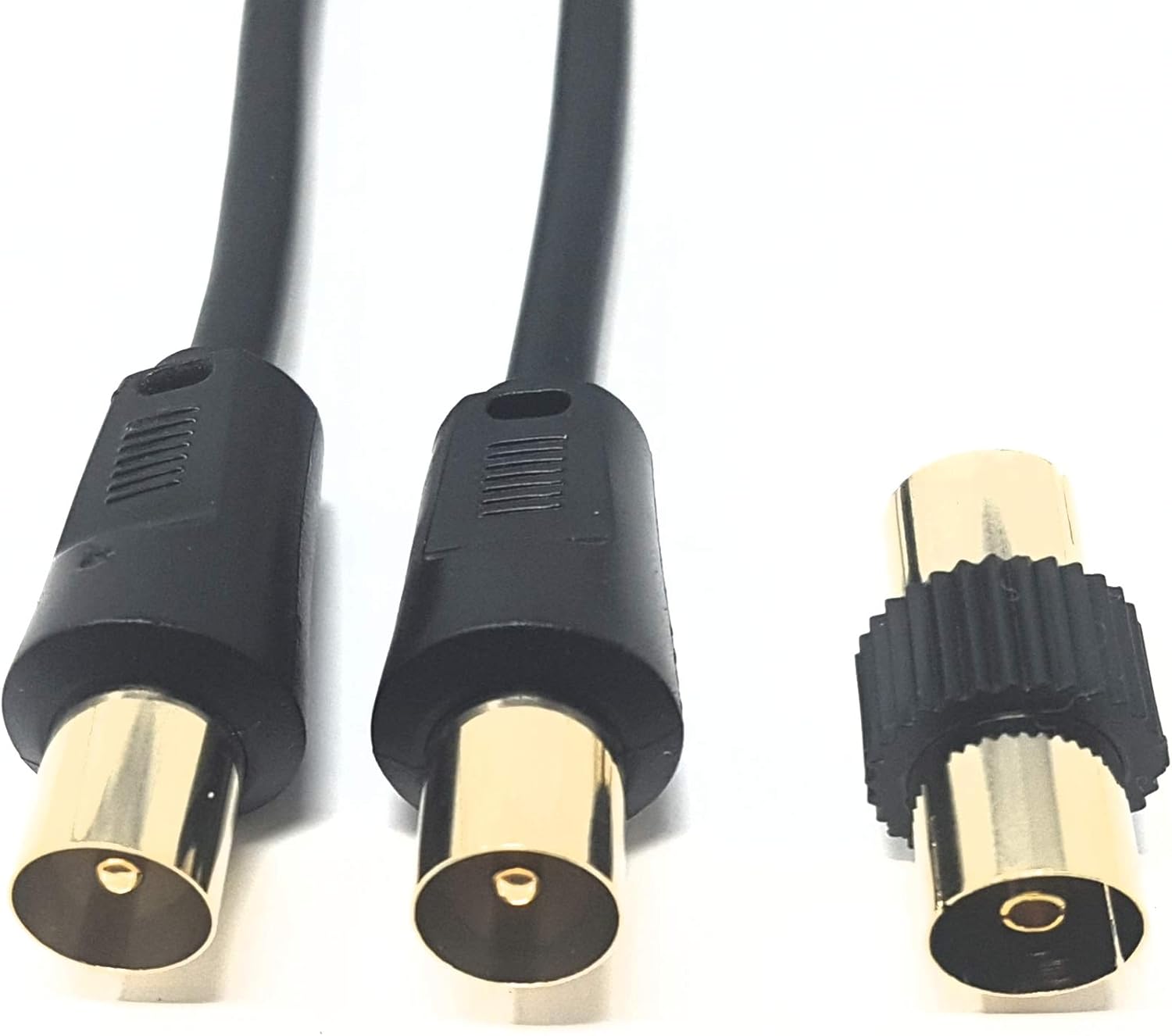 MainCore 50m long Black TV/AV Aerial Antenna Coaxial Cable Lead with ...