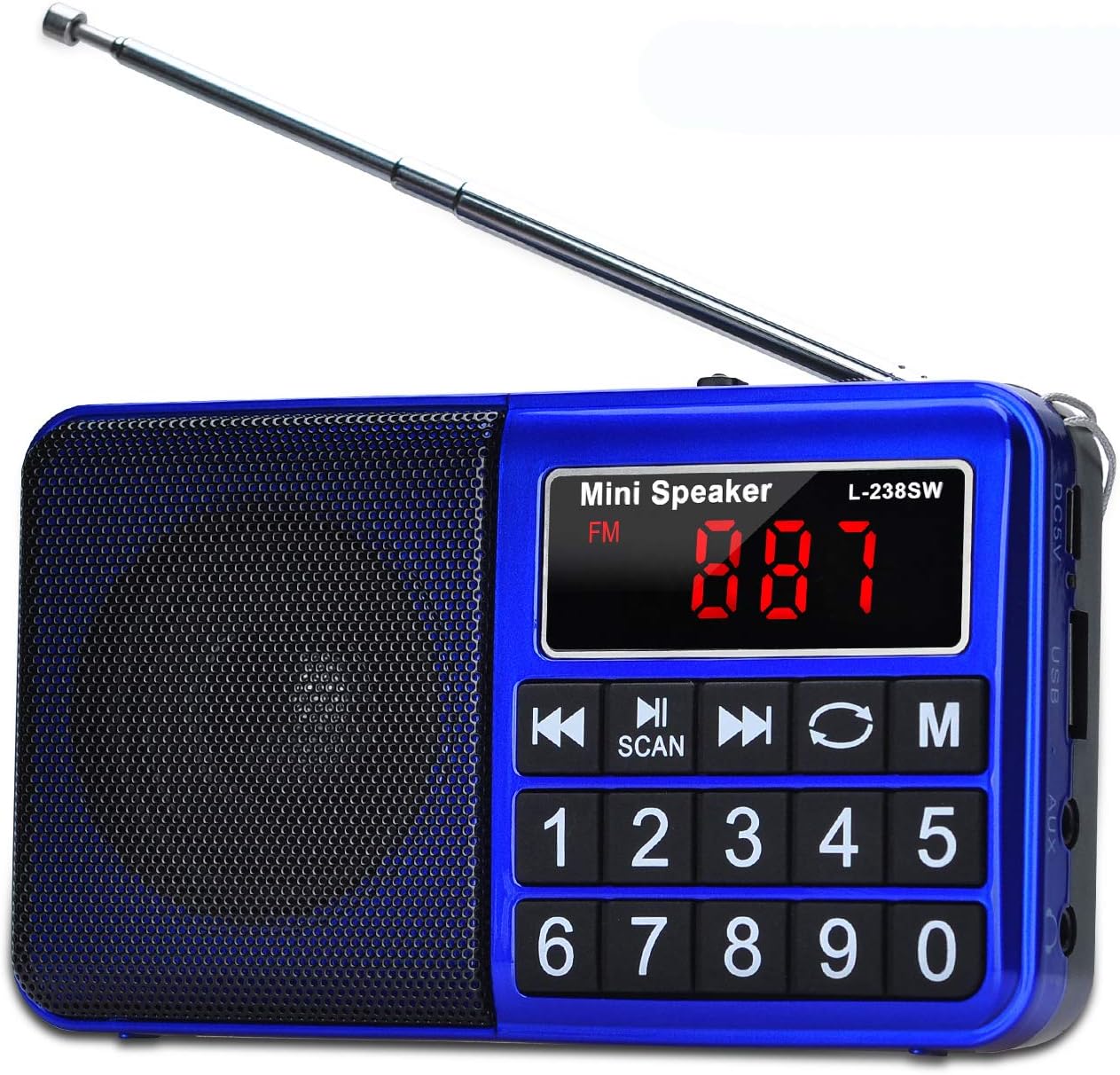 SW FM AM Portable Radio, Songway Compact Small Pocket Radio Digital ...