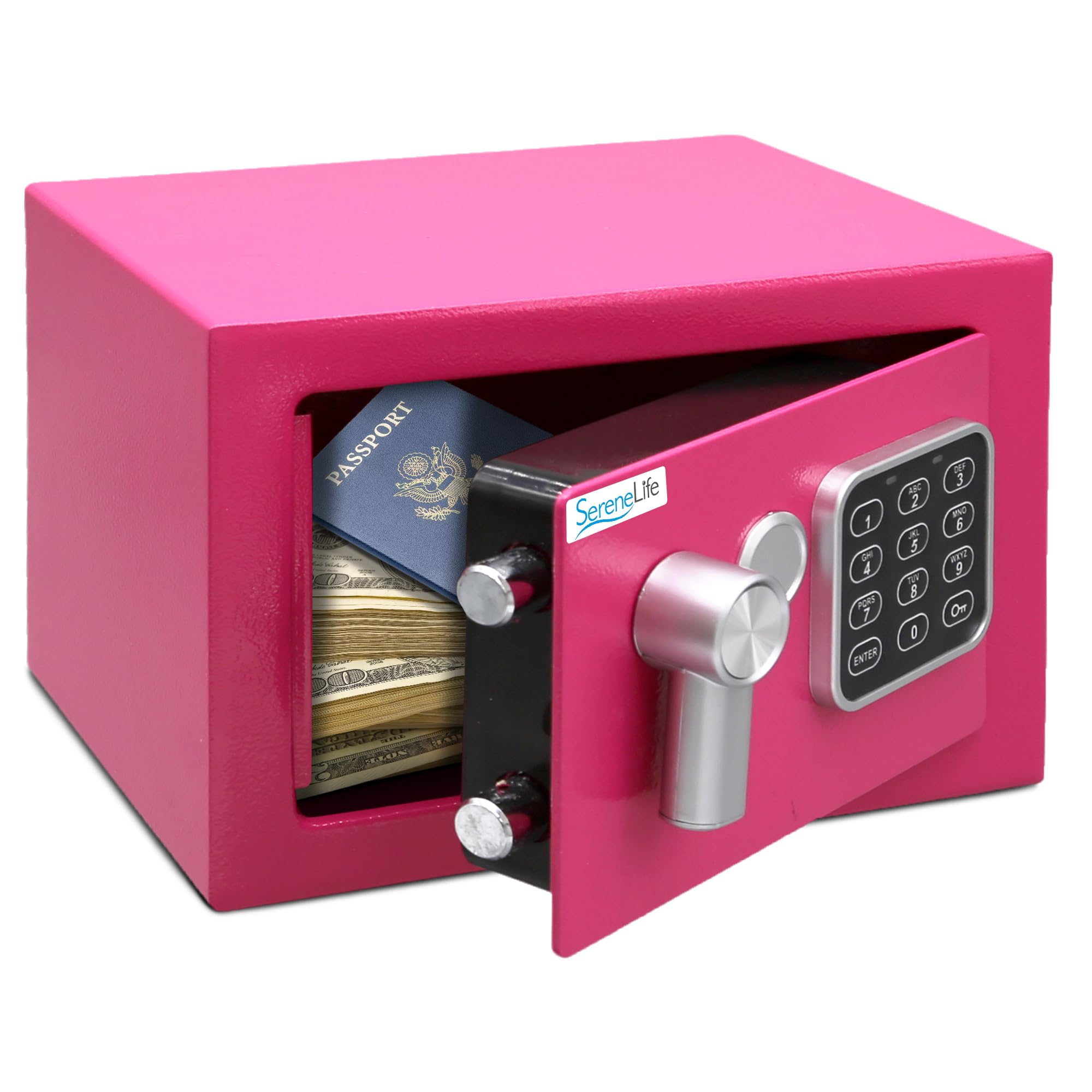 SereneLife Heavy Duty Electronic Safe Box | 9.1 x 6.7' Digital Lockbox ...