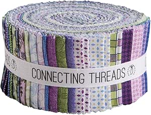 Amazon.com: Connecting Threads Print Collection Precut Quilting Fabric Bundle 2.5" Strips (Mum's ...