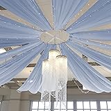Amazon.com: Red Ceiling Drapes 6 Panels 5ftx15ft Wedding Arch Draping ...