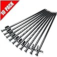 Amazon.com : IUMÉ 10 Pack Black Heavy Duty High Strength Steel Camping ...
