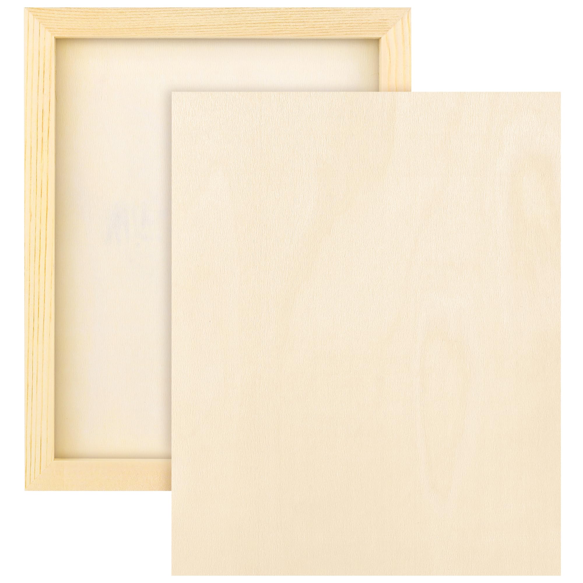 Aodaer 2 Pack Wood Panels 8 x 10 Inch Wooden Panels Canvas Unfinished ...