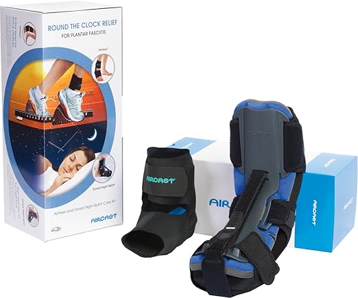 Aircast Airheel Ankle Brace + Dorsal Night Splint Care Kit - To Relieve ...