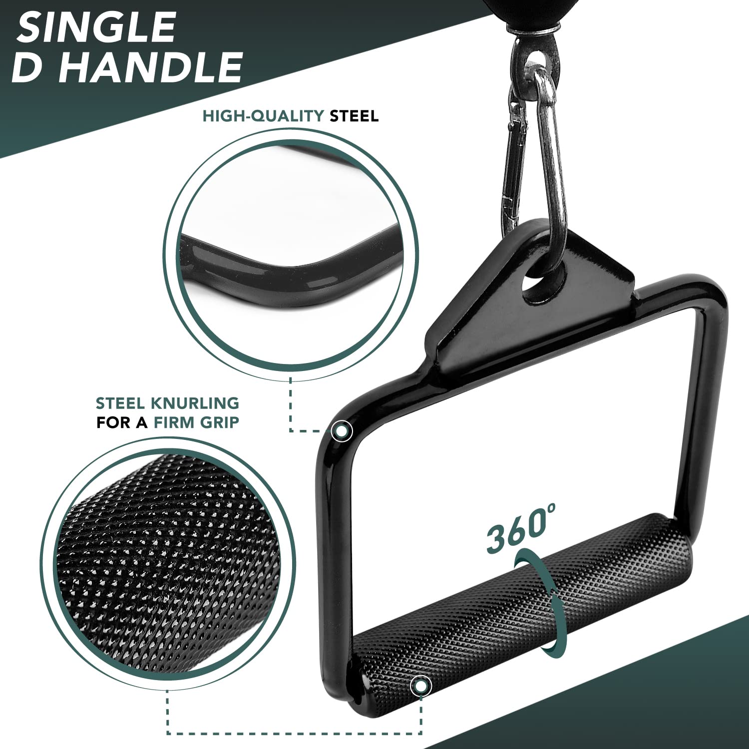 Mua Double D Row Handle Cable Attachment for Weight Workout, Cable ...