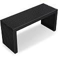 Amazon.com: Bamboo Natural 36 inch Wooden Bench, Small Wood Benches for ...