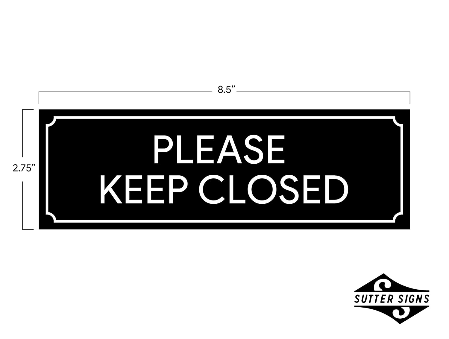Signs Sutter Signs Doors Set of 2 Stickers for Workplace Set of 2 ...