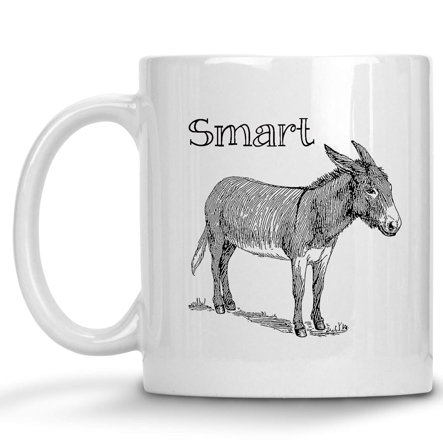 Amazon.com: Smart Ass Funny Mug, Funny Donkey Coffee Cup, 11 oz.: Handmade