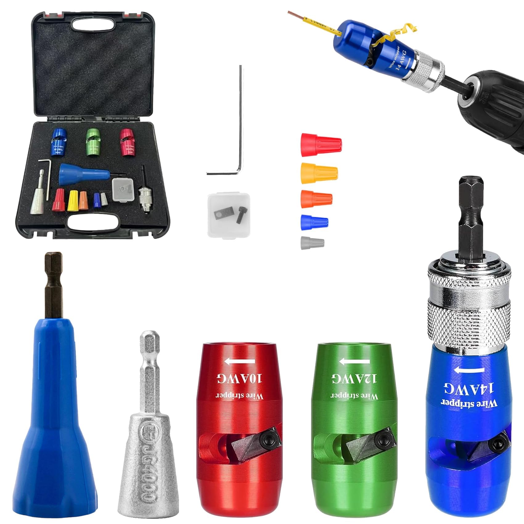 XINWANYUE Wire Stripper Twister Tool for Drill, Quickly Stripping Wire ...