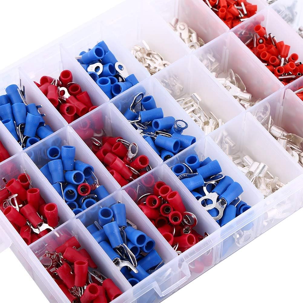Wire Crimp Terminals 1000 Pcs 24 Types Insulated Crimp Terminals ...