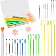 Amazon.com: LOVEINUSA 30-Pack Large-Eye Plastic Needles, Kids Safe Yarn ...