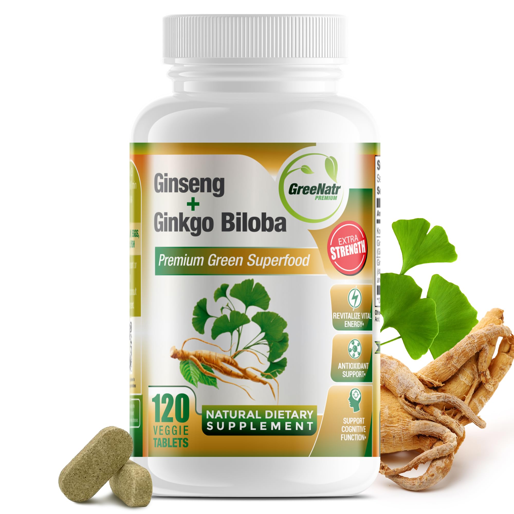 Mua Ginko Biloba & Panax Ginseng Supplement - Red Ginseng Brain ...