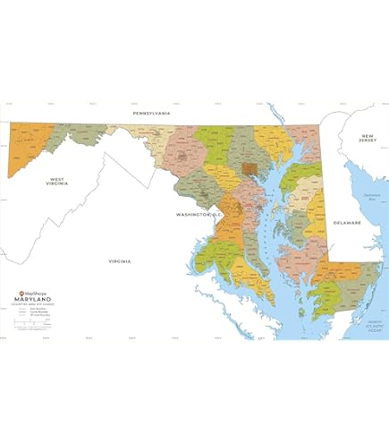 Zip Code Map For Maryland And Pennsylvania Maryland ZIP Code Map
