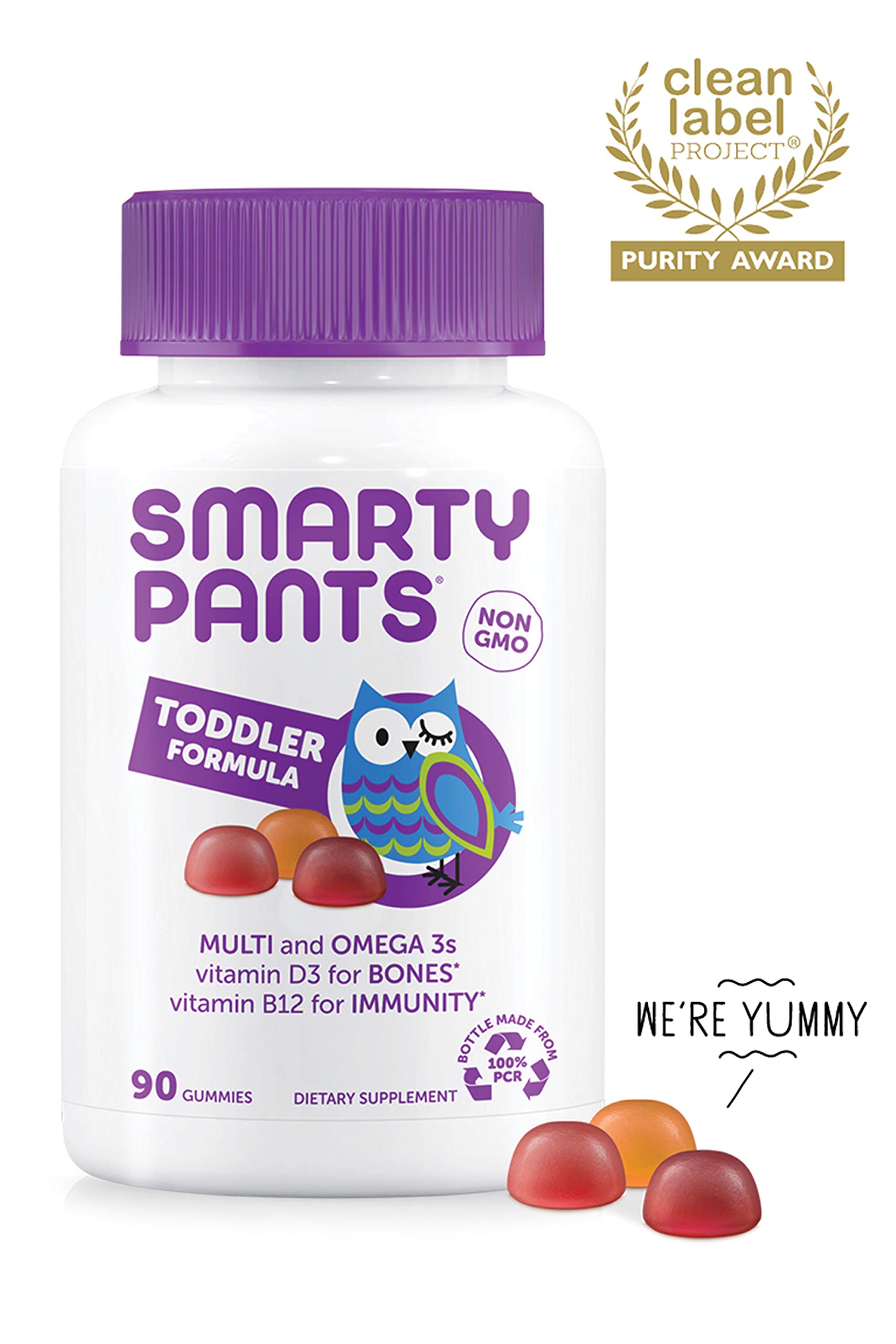 SmartyPants Toddler Daily Gummy Vitamins : Multivitamin, Gluten Free ...