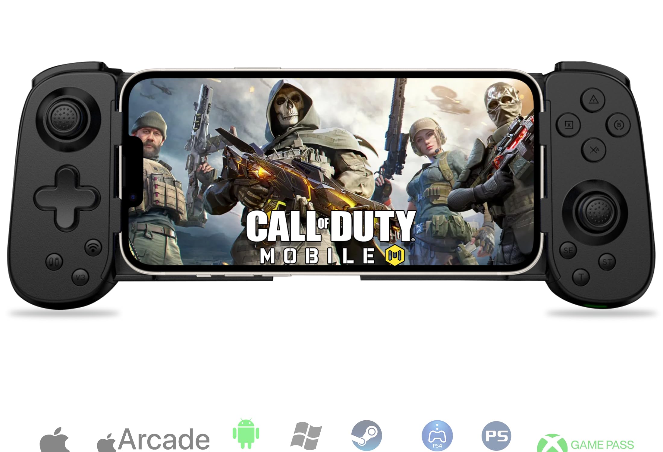 Wireless Controller for iPhone/Android/PC/iPad/Tablet/APPL Arcade MFi Games/Switch/PS4, Support ...