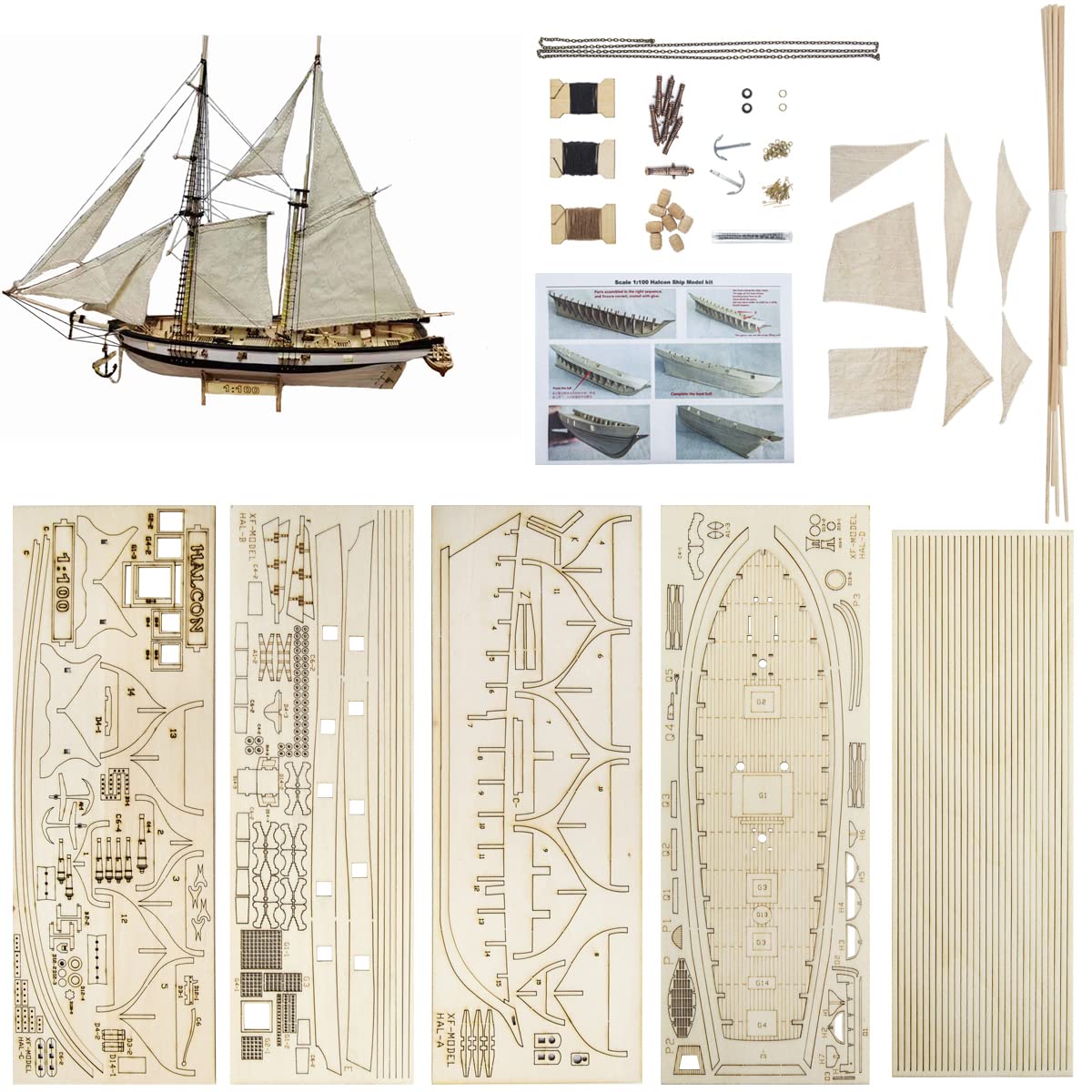Mua GAWEGM Wood Ship Models Kits to Build for Adults - 1840 Halcon ...