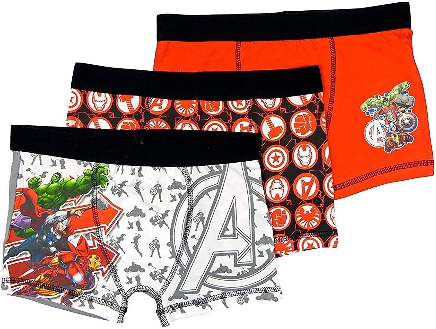 Boys Short Trunk Boxer Underwear Marvel Avengers Multi Pack 5-6 Years ...