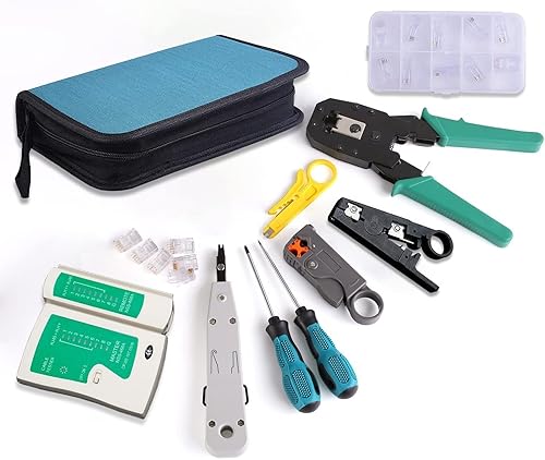 Network Cable Repair Maintenance Tool Kit Set, Rj45 Rj11 Cat5e Cat6 ...