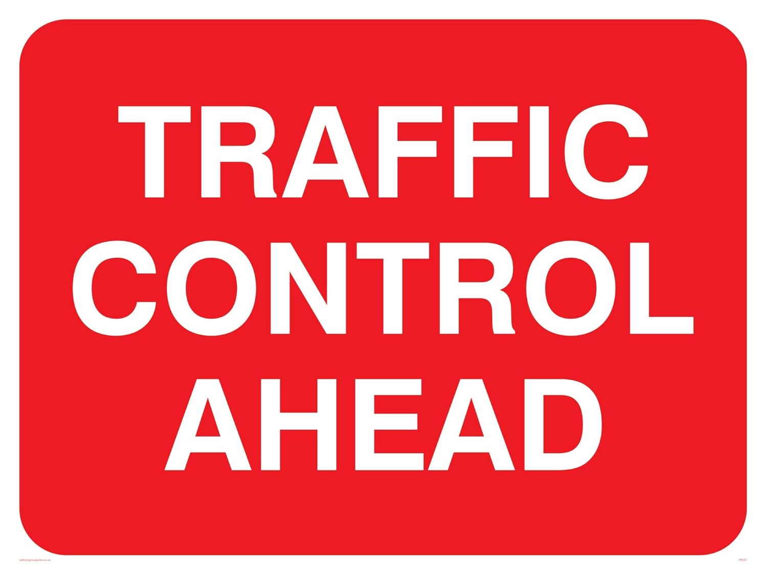 Viking Signs PR557-A1L-AC”Traffic Control Ahead” Sign, Aluminium ...
