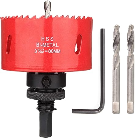 A+Selected 80mm Hole Saw M42 HSS Bi-Metal Circular Hole Cutter with ...