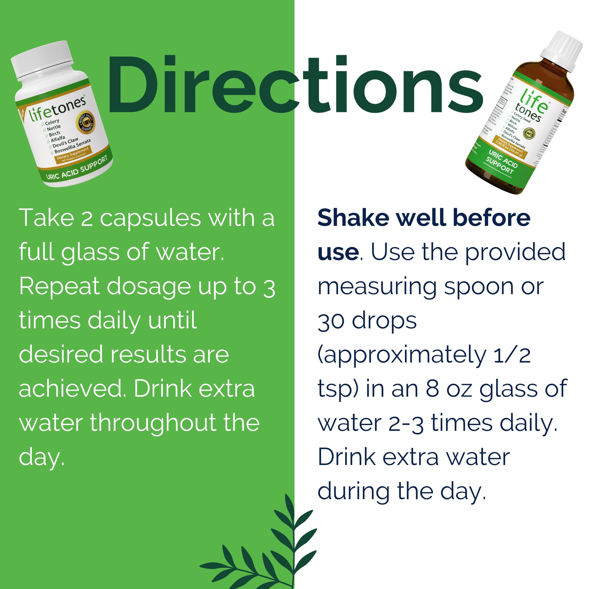 Mua Lifetones Uric Acid Support Bundle - Tincture & Capsules for Joint ...