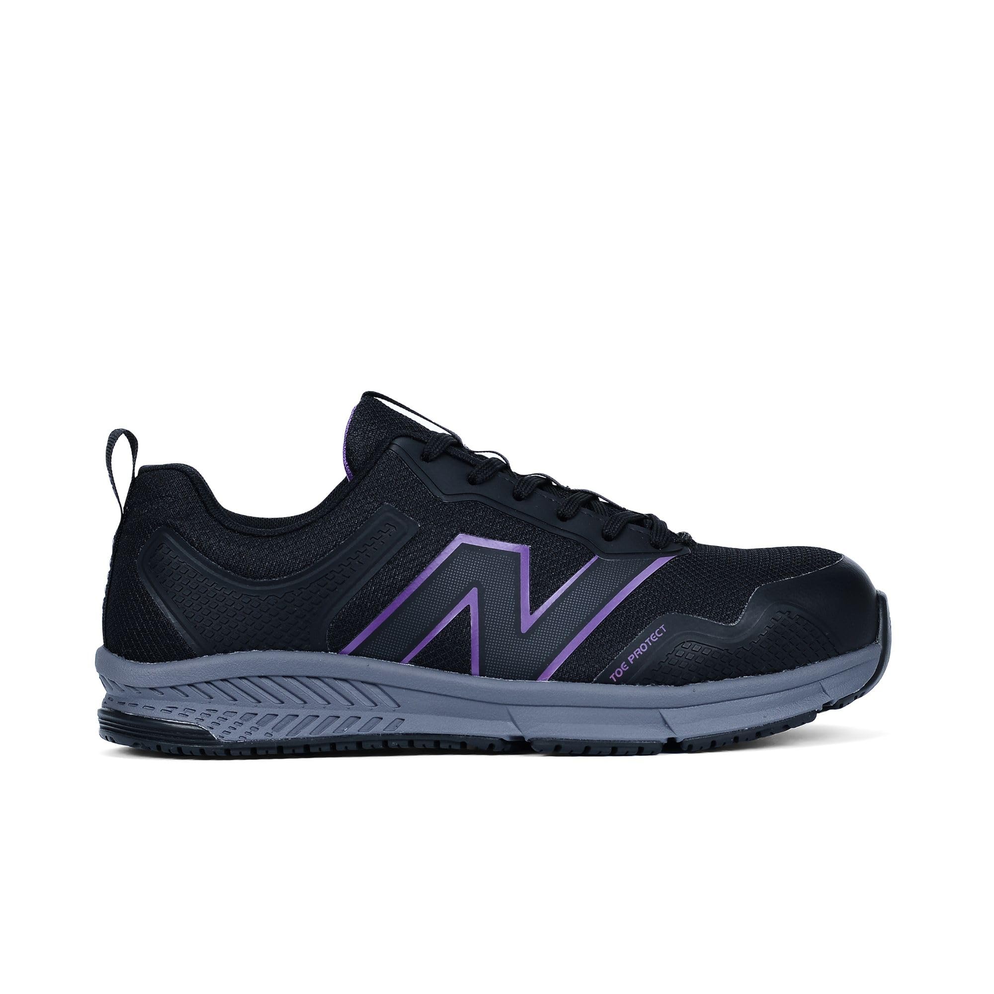 New Balance Women's Aluminum Toe Evolve Industrial Shoe, Black/Purple ...