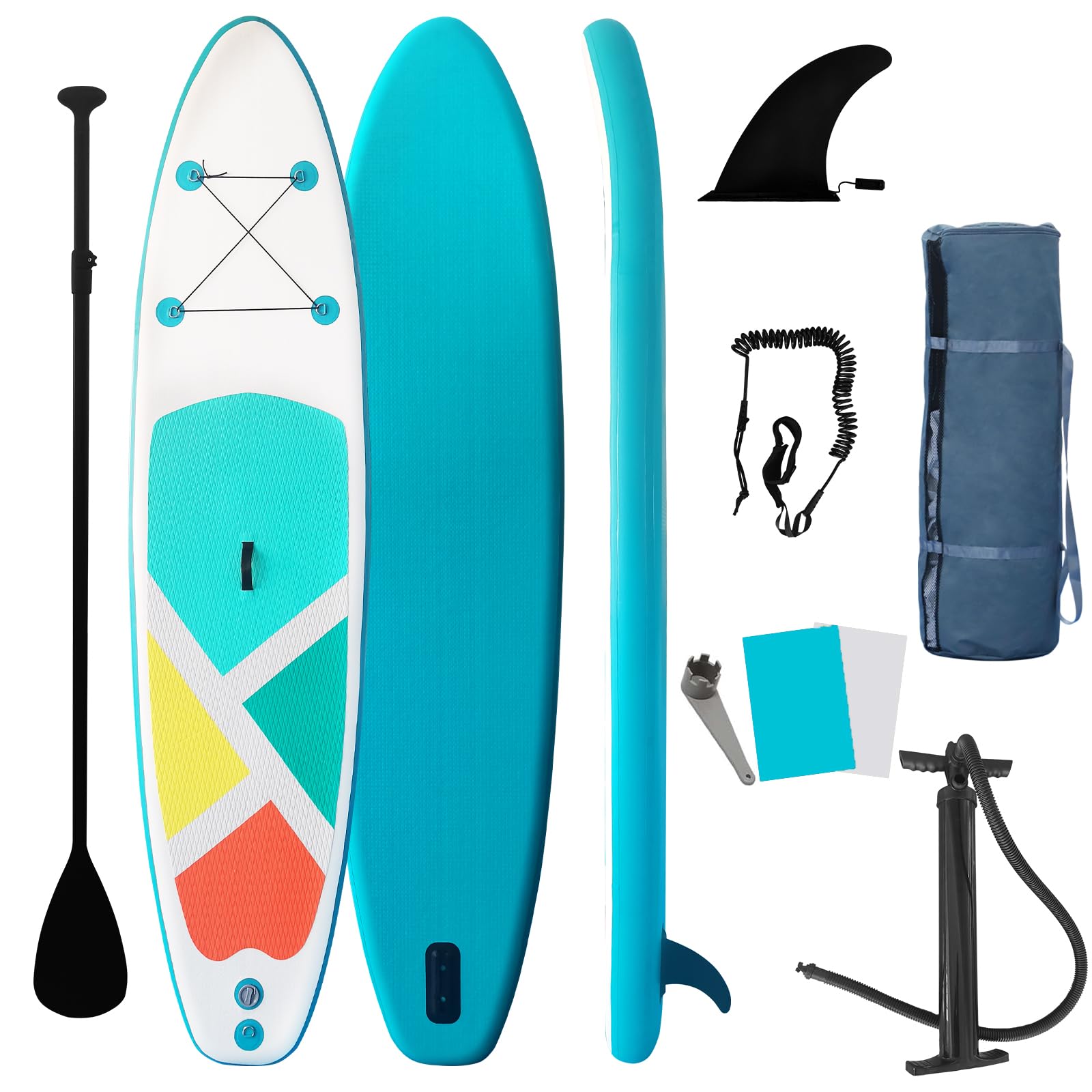 Inflatable SUP Stand-Up Paddle Boards for All Skill Levels, QILEBA 10'4 ...