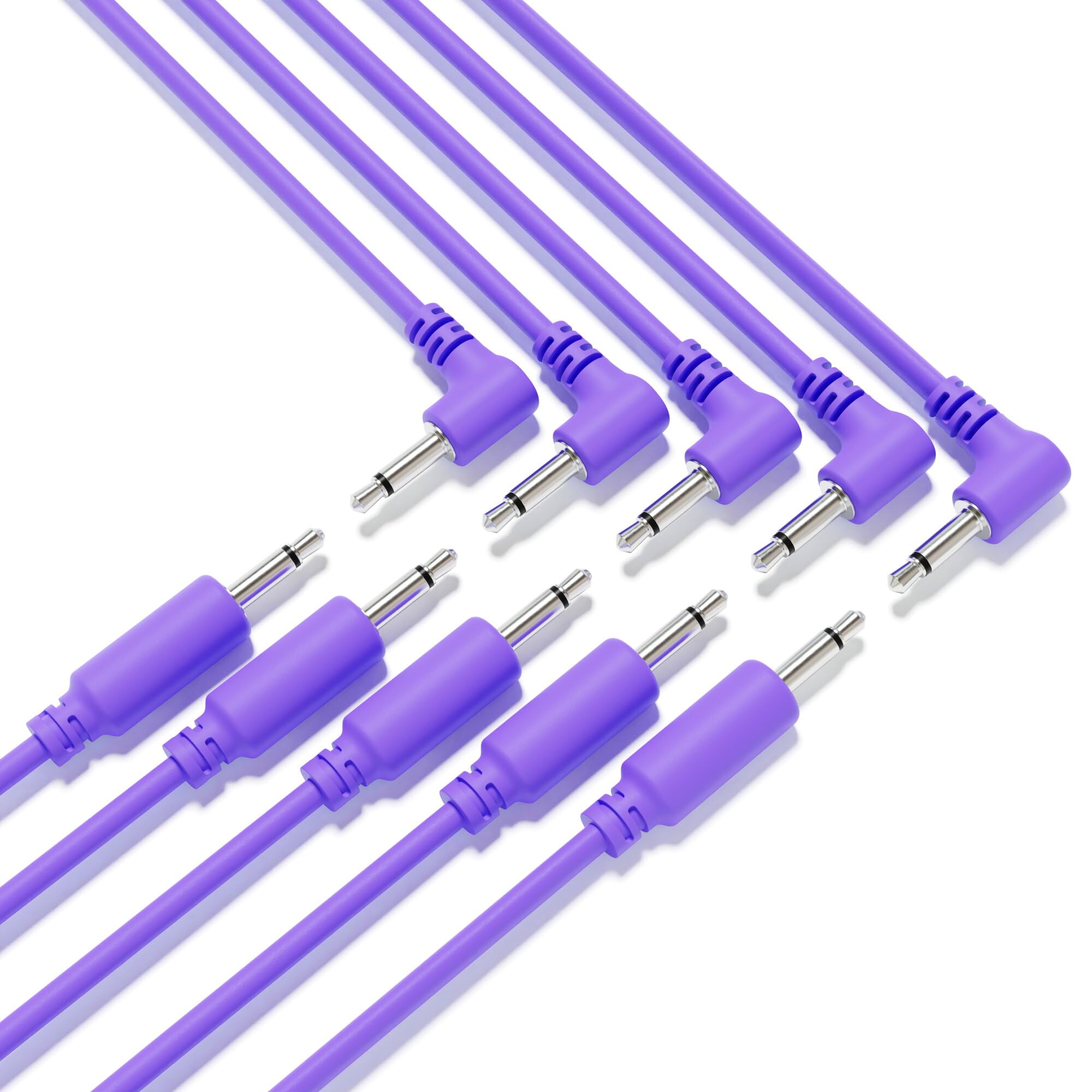 ExcelValley - 5-Pack Hybrid Mono Modular Patch Cables TS 3.5mm 1/8 ...
