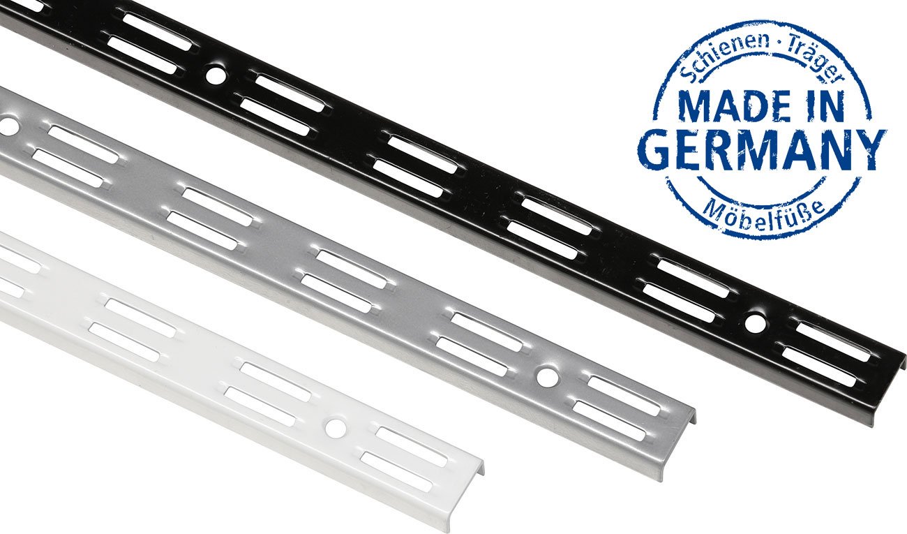 IB-Style - 2 Stück Wandschiene | 2-reihiges System | 4 Abmessungen | 3 ...