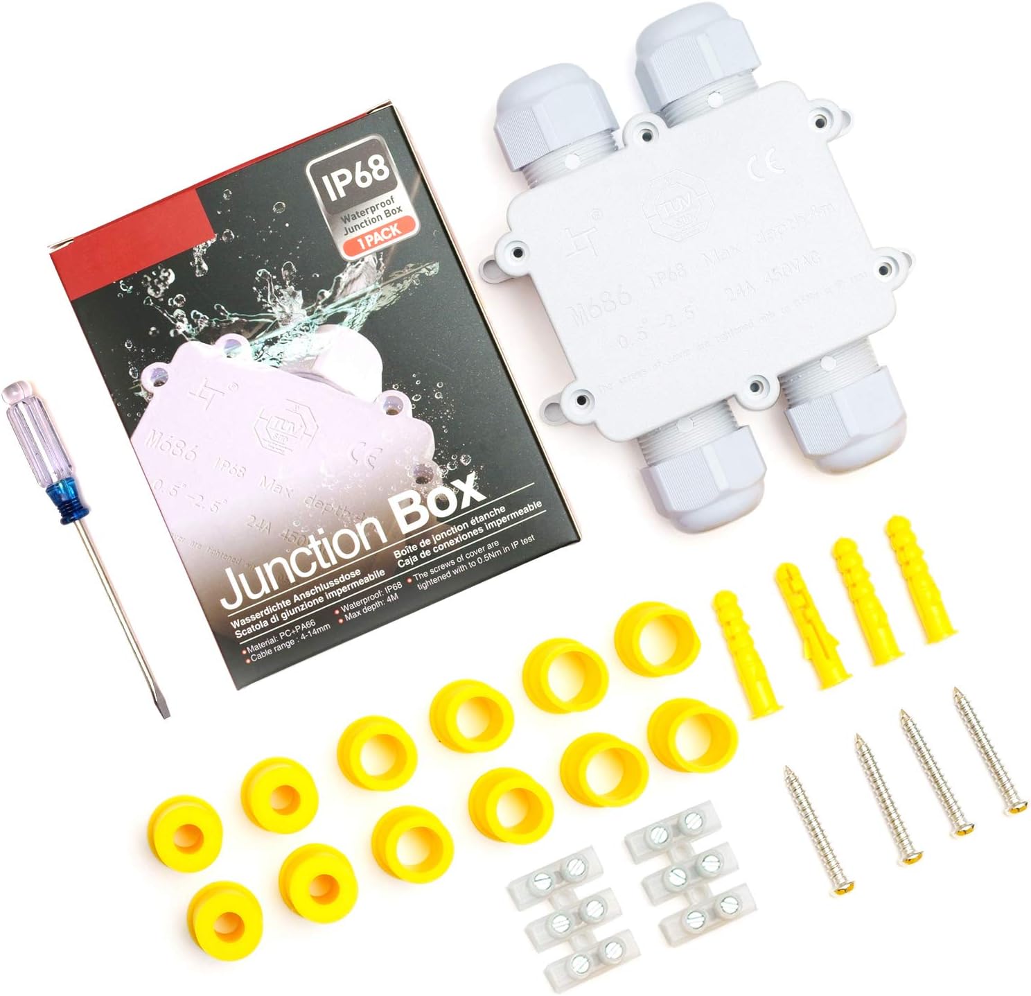 Waterproof Junction Box Cable Connector Outdoor Electrical IP68 ...