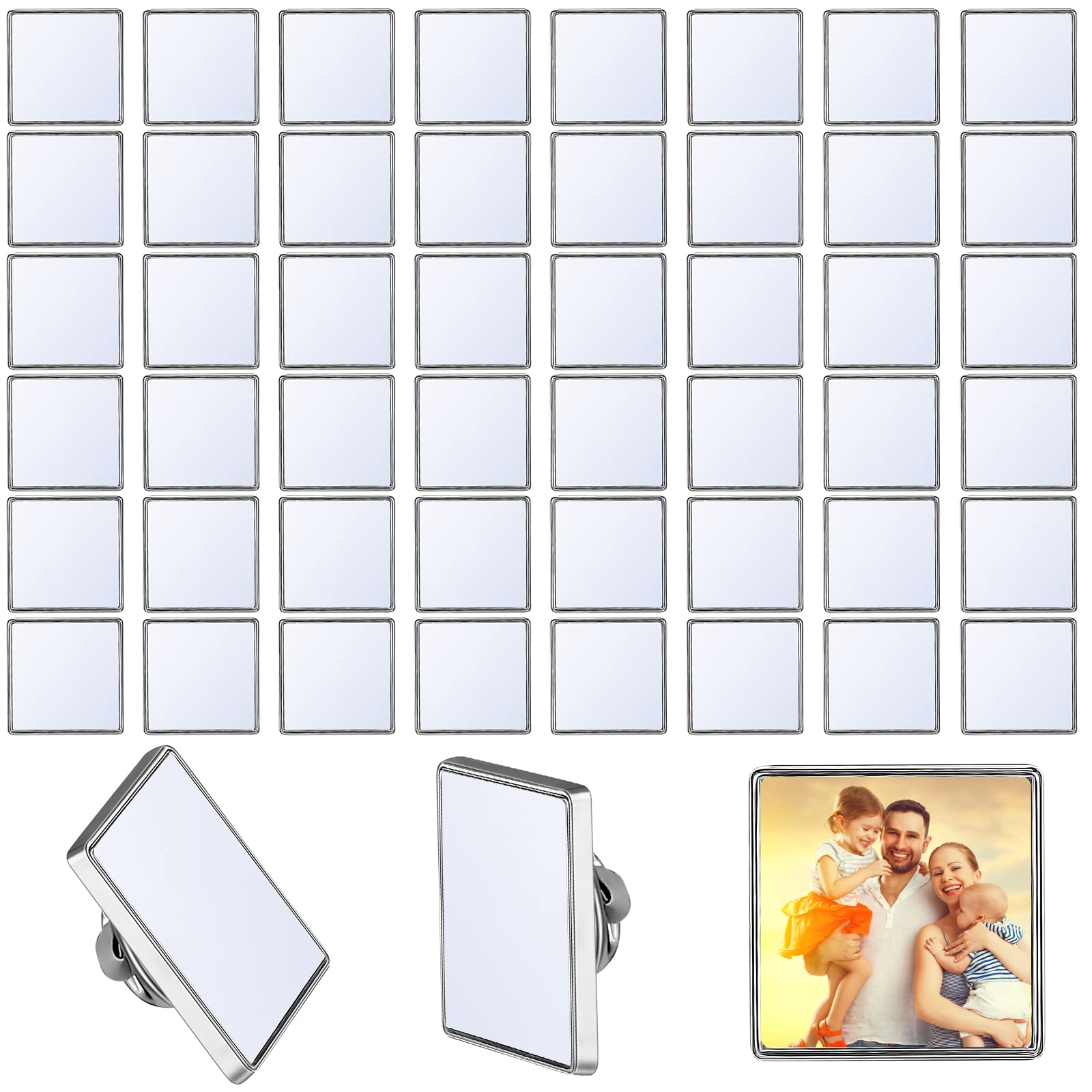 Jexine 50 Pcs Sublimation Blank Pins DIY Button Badge Kit Sublimation ...