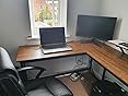 Meerveil Computer Desk, L Shaped Corner Desk Writing Station with ...