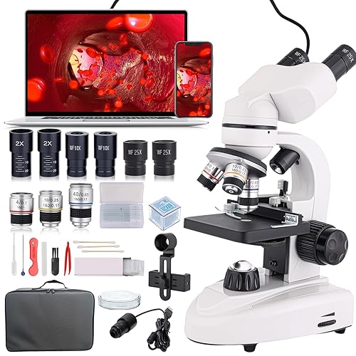 Binocular Compound Microscope 40X-2000X, Research Grade Professional ...