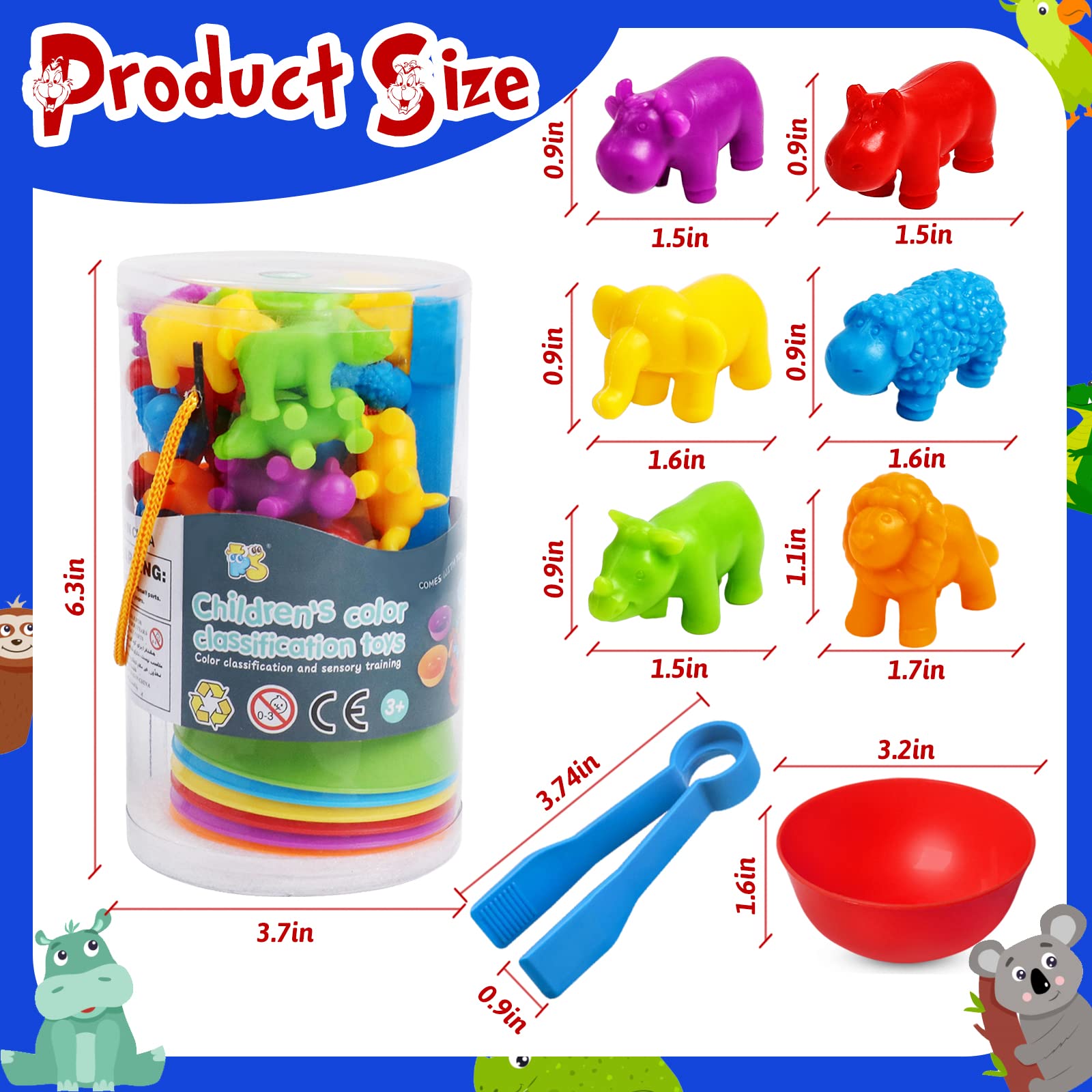 Mua HOONEW Counting Animals Toys Matching Games with Color Sorting ...