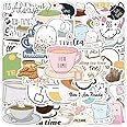 Amazon.com: Tea Stickers |50Pcs Cha Waterproof Vinyl Decals for Water ...
