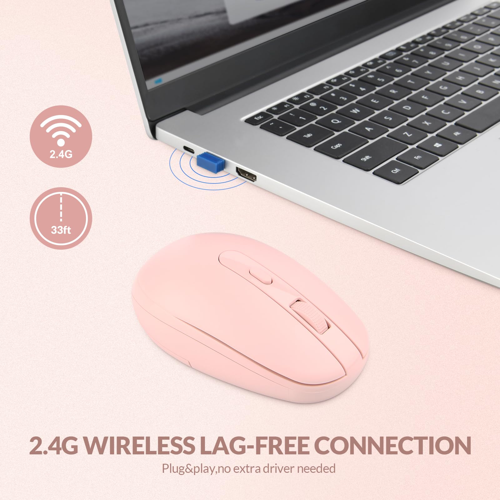 Mua Rii Wireless Mouse RM700 2.4G Silent Mouse,Computer Mouse with USB ...