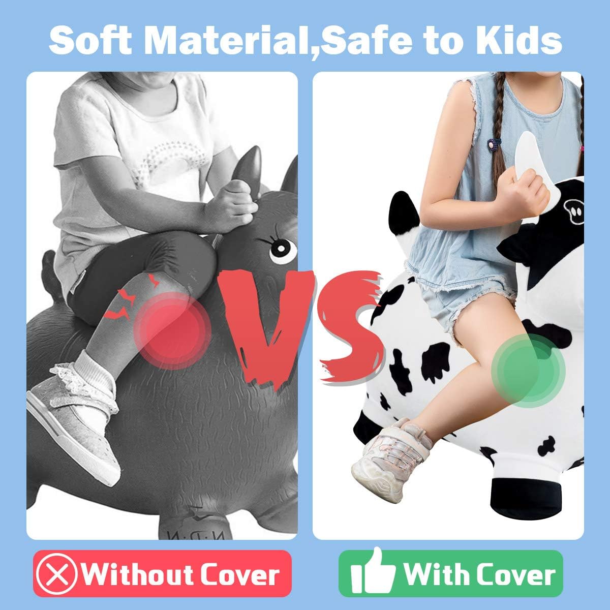 U&C Planet Bouncy Hopper, Bouncy Cow Hopping Horse, Outdoor Ride On ...