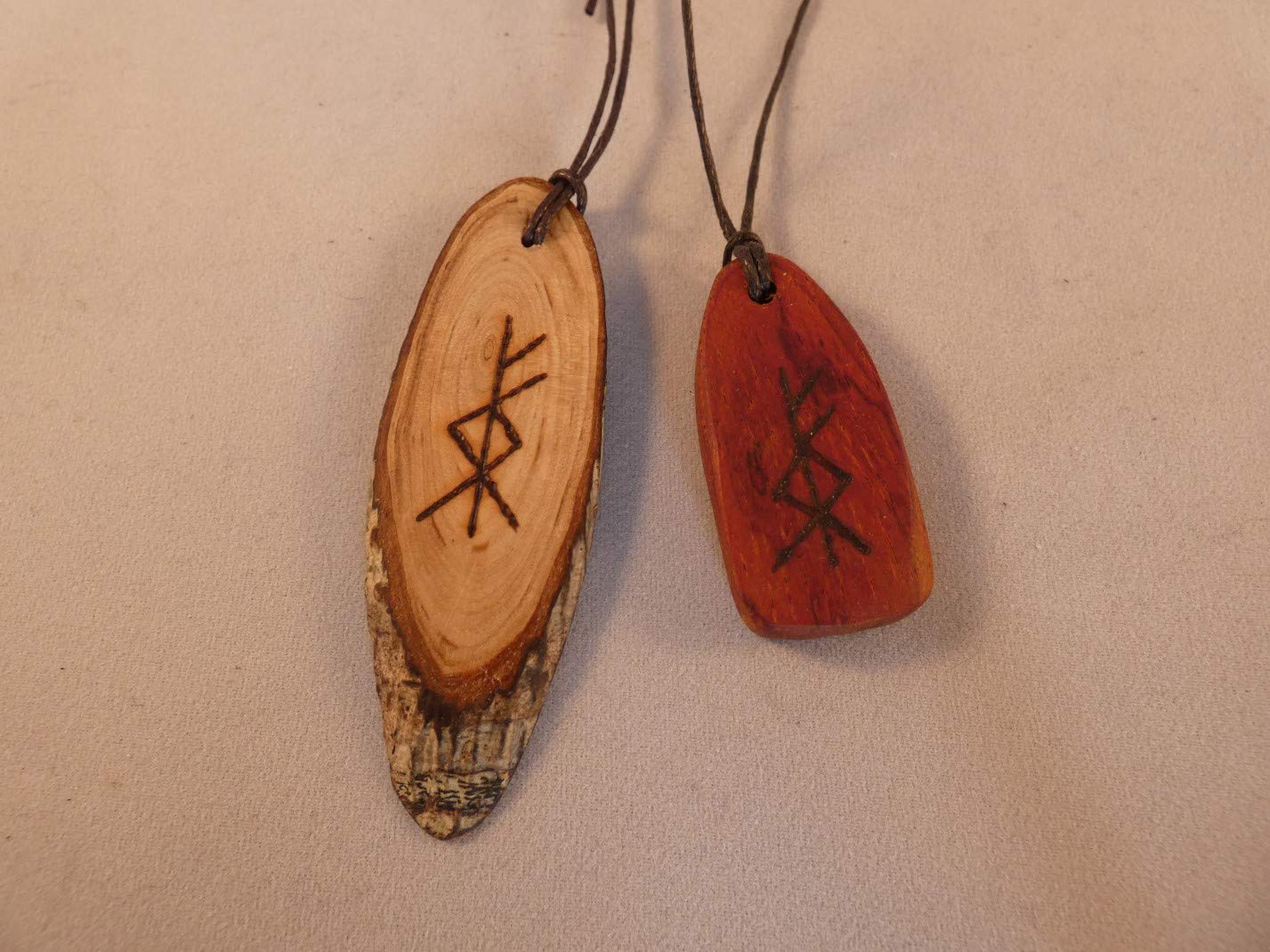 Buy Wooden Bind Rune Amulet for Prosperity and Abundance pyrography ...