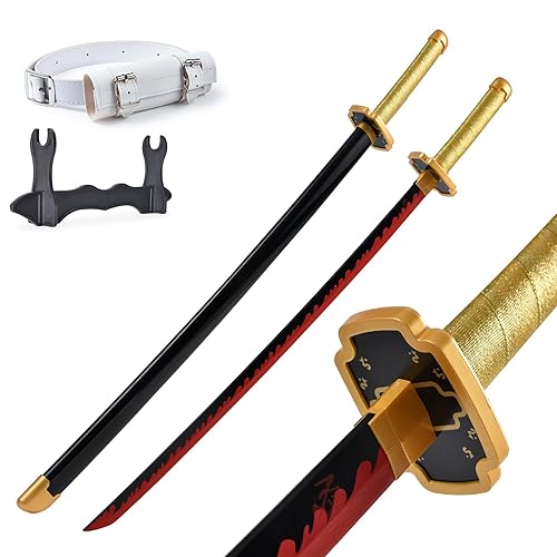 Demon Slayer Sword 41inch,with Display Stand and Belt, Rengoku Sword ...
