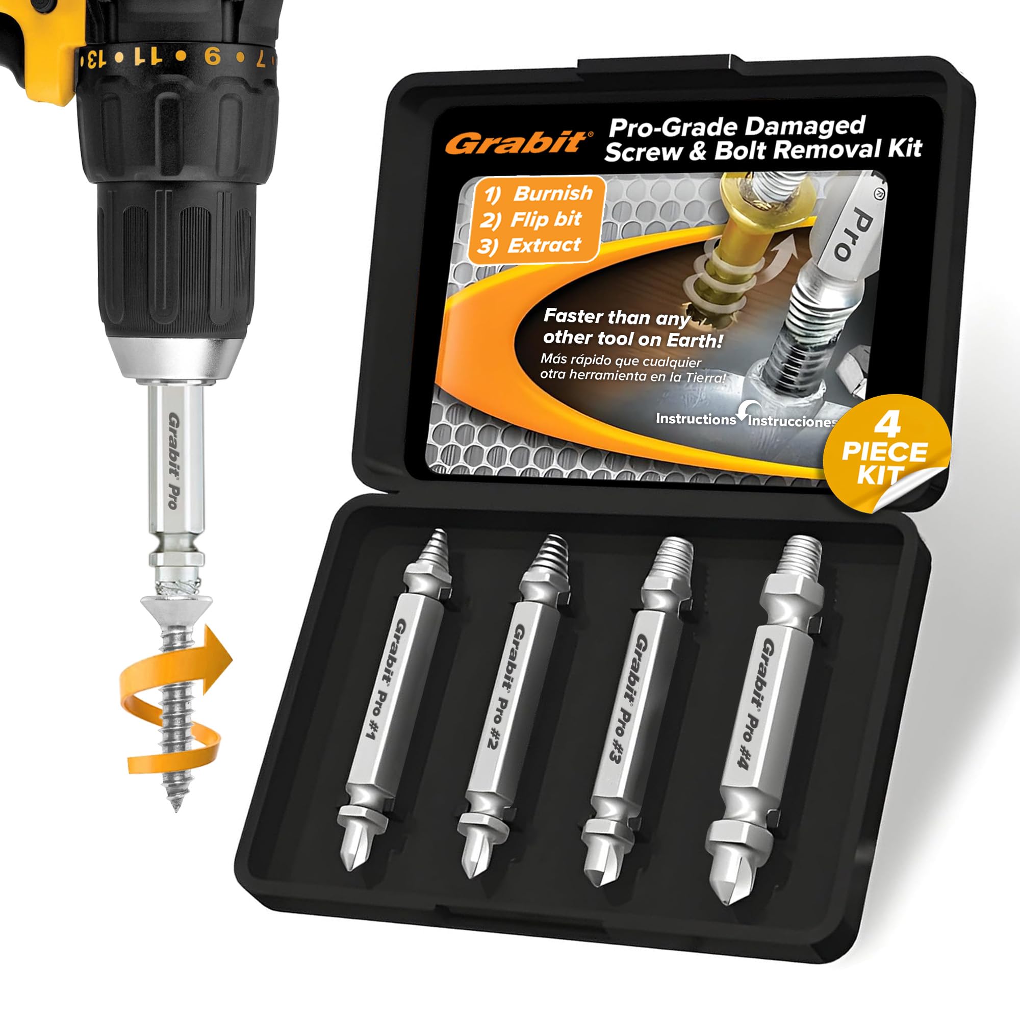 Mua 8440P Grabit Pro Broken Bolt and Damaged Screw Extractor 4 Piece ...