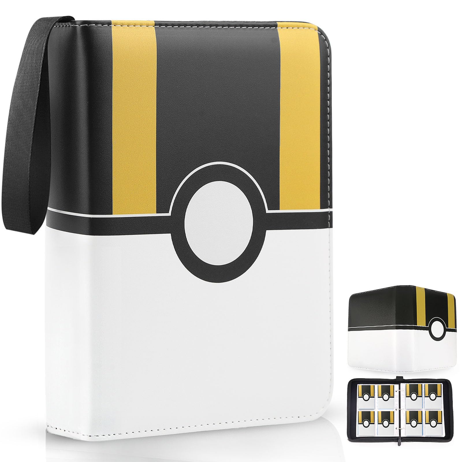 Card Binder 4 Pocket, Trading Card Holder Fits 400 Cards With 50 ...